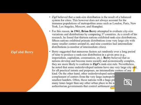 Rank Size Rule and Urban Primacy