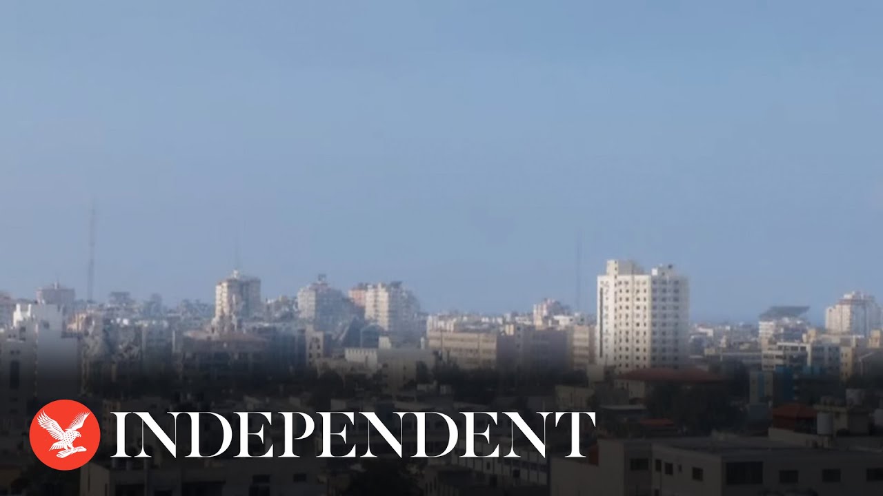 Watch again: Gaza skyline as Israeli ground invasion looms