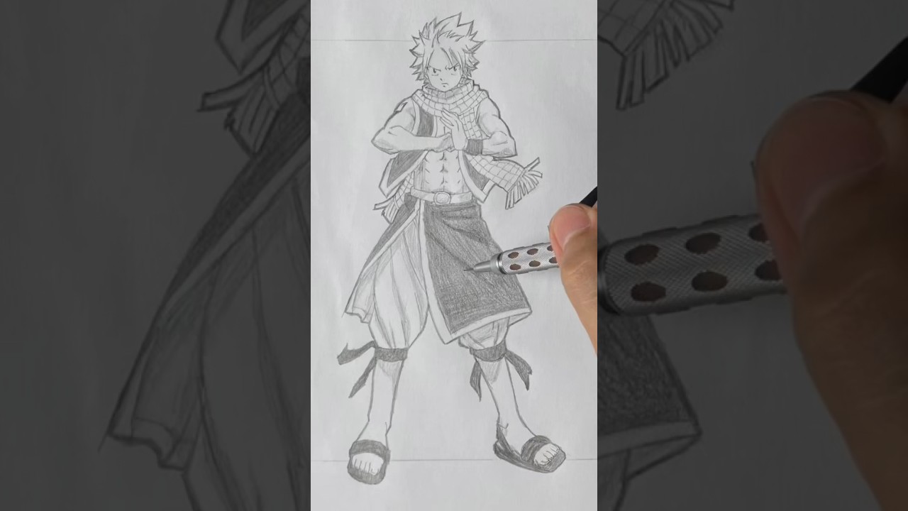 How to Draw Natsu Dragneel | Step-by-Step Tutorial | Fairy Tail | Beginners Drawing