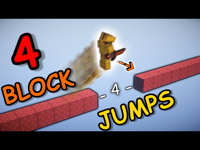 How to do a 4 block jump in Minecraft Parkour?