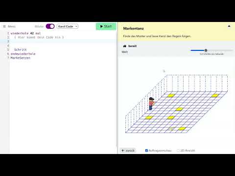 Bedingte Anweisungen in Robot Karol (Rätsel)