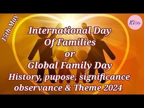 International Day of Families - History, purpose, Significance, observance & Theme 2024