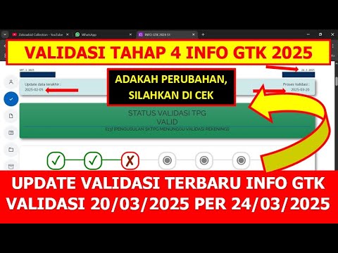 UPDATE VALIDASI TERBARU INFO GTK 2025 TAHAP 4