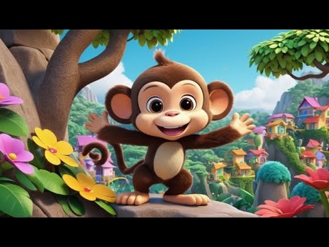 Max Monkey Climbs the Wall | Jungle Adventure Song for Kids | Fun Climbing Rhyme for Toddlers