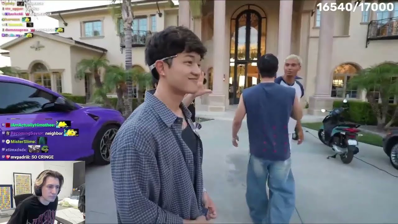 Pokimane and her Boyfriend visit the Core Boys' new content house