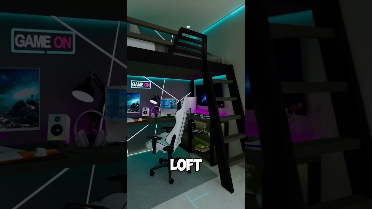 Building a GAMING LOFT bed can maximize your SMALL bedroom space.