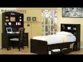 Coaster Furniture Phoenix Youth 4pc Chest Bed Bedroom Set in Cappuccino ...
