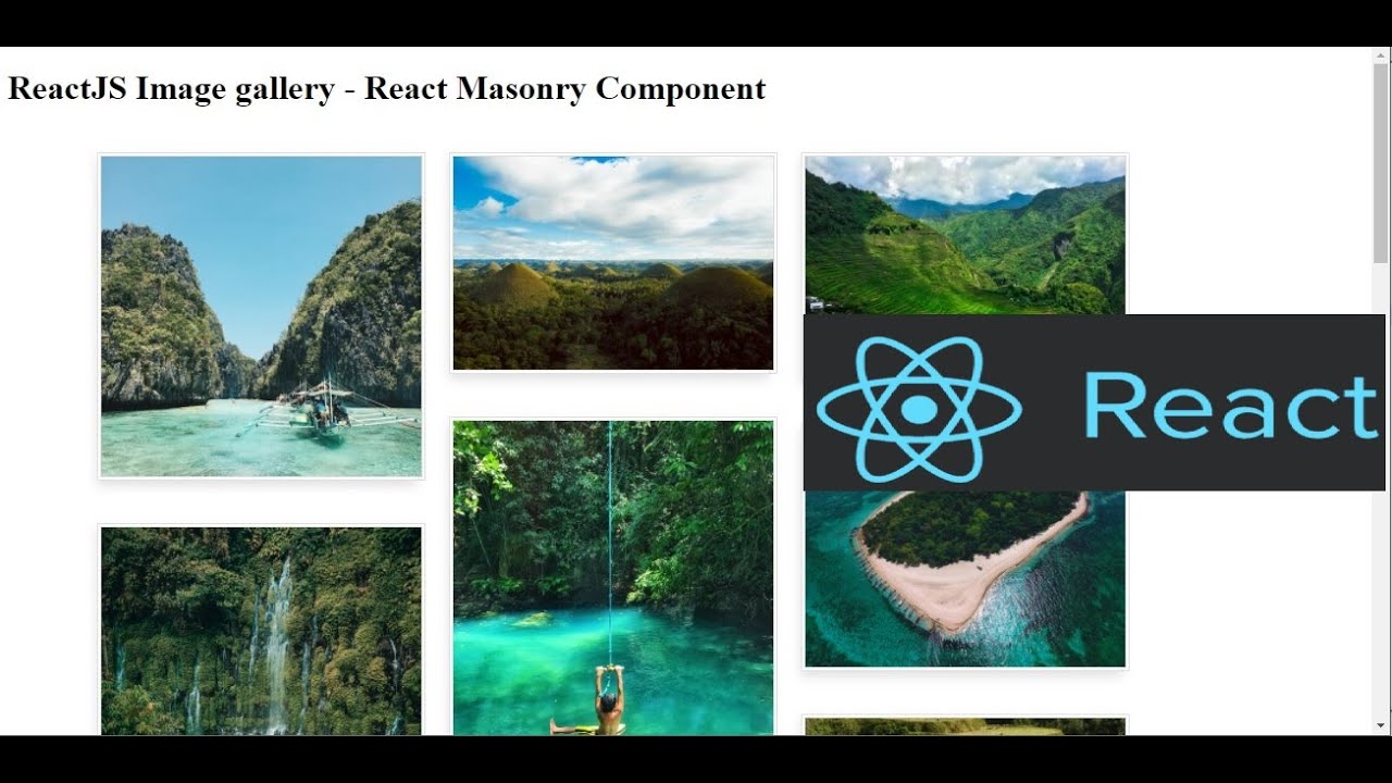 ReactJS Image gallery - React Masonry Component