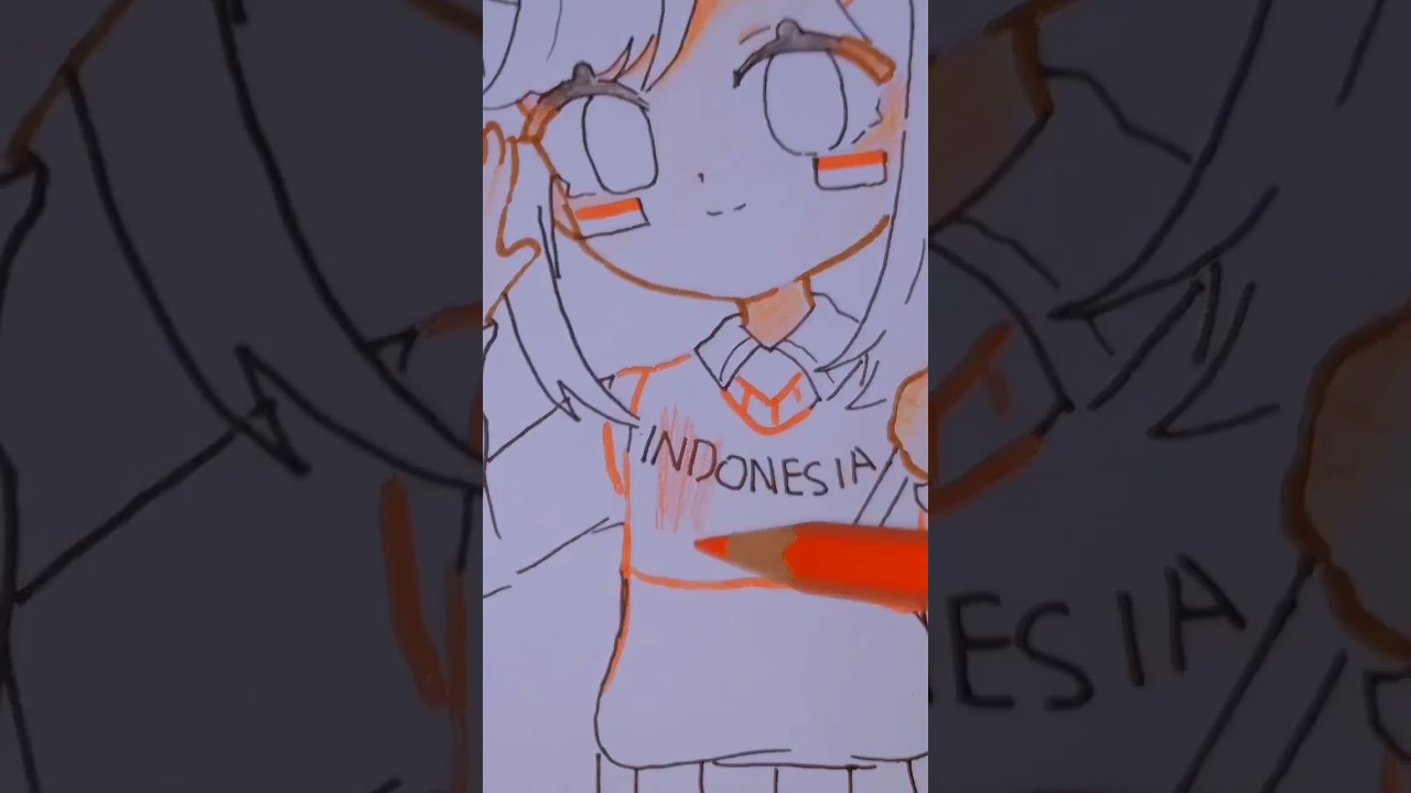 Selamat hari merdeka Indonesia 17 Agustus 😸🇮🇩#art  #fanart #menggambar