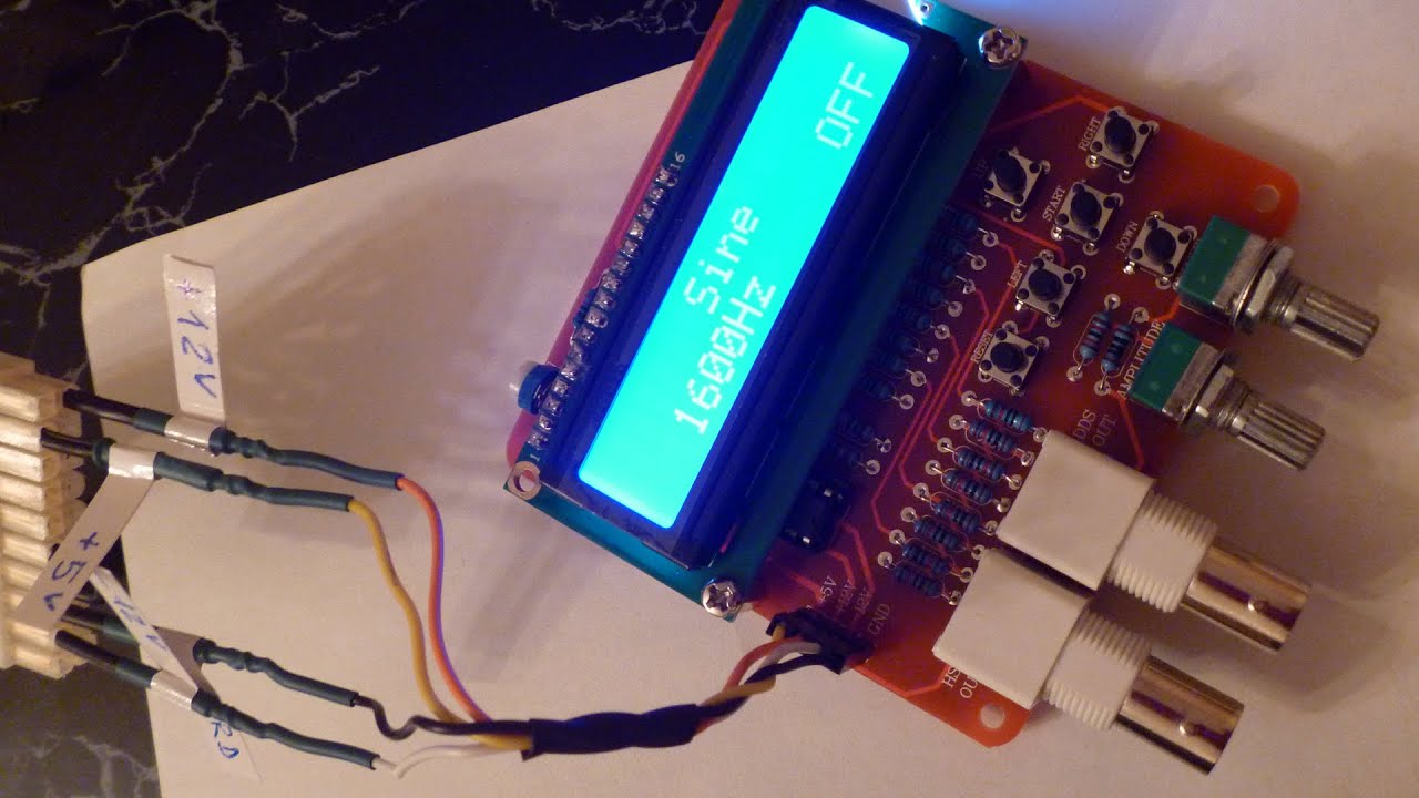 DDS Function Signal Generator DIY Kit: Power Supply & Features Test