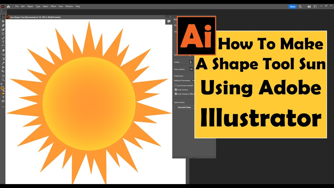 How Make a Shape Tool Sun Using Adobe Illustrator