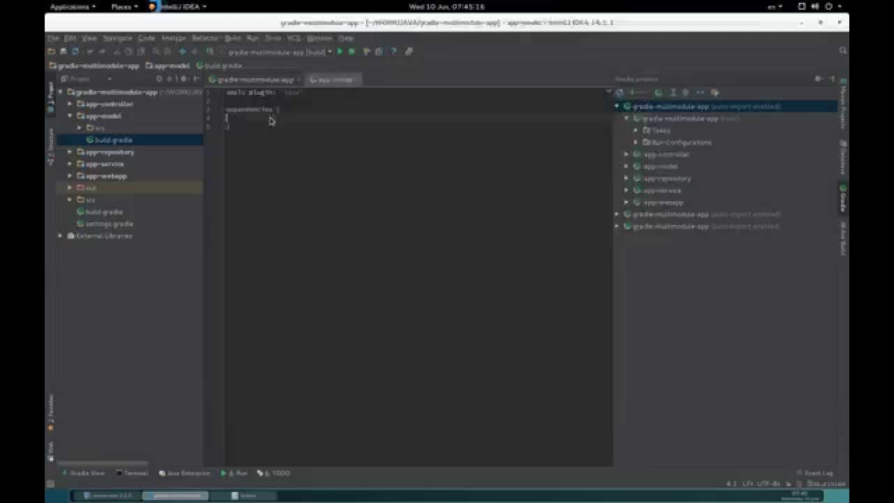 Gradle multi module project creation PART 2