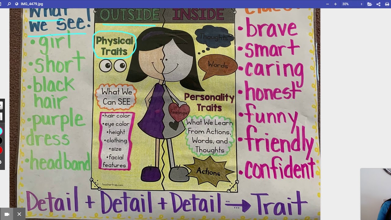 Understanding Characters Anchor Chart