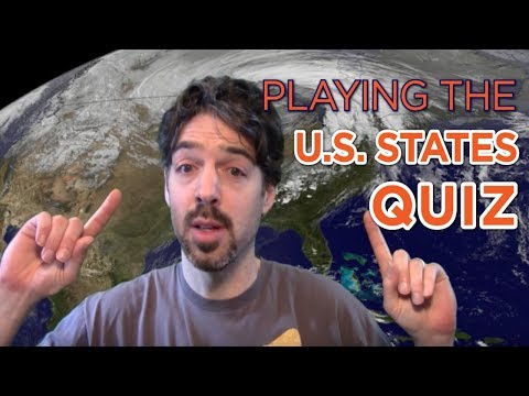 Playing the US States Quiz on Sporcle