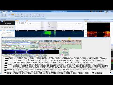 11086 Khz, Fax from London. METAR data.