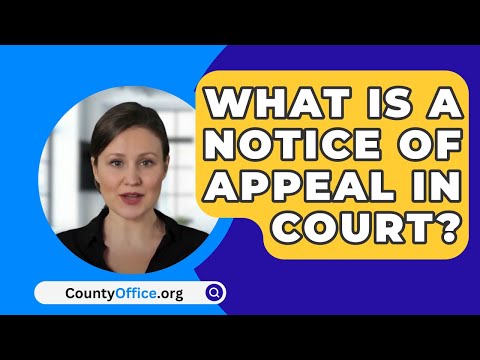 What Is A Notice Of Appeal In Court? - CountyOffice.org