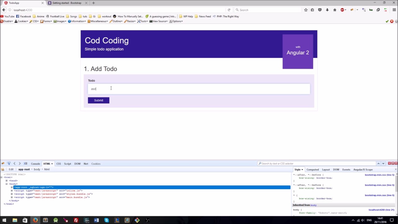 Angular 2 Todo Application