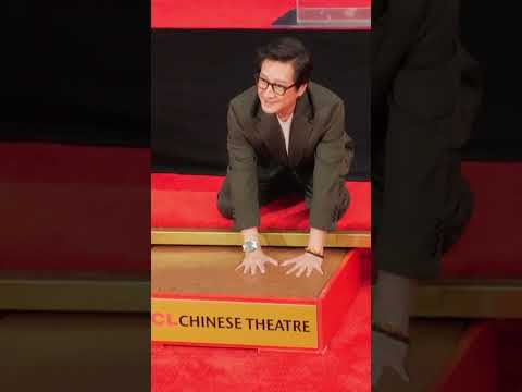 Ke Huy Quan places handprints, footprints outside TCL Chinese Theatre