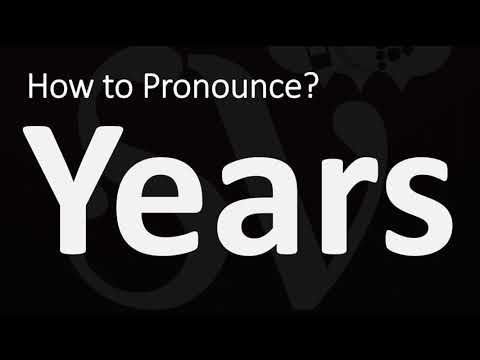 How to Pronounce Years? (CORRECTLY)