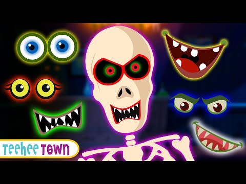 Spooky Skeletons Missing Face Song + More Kids Songs And Nursery Rhymes | Teehee Town