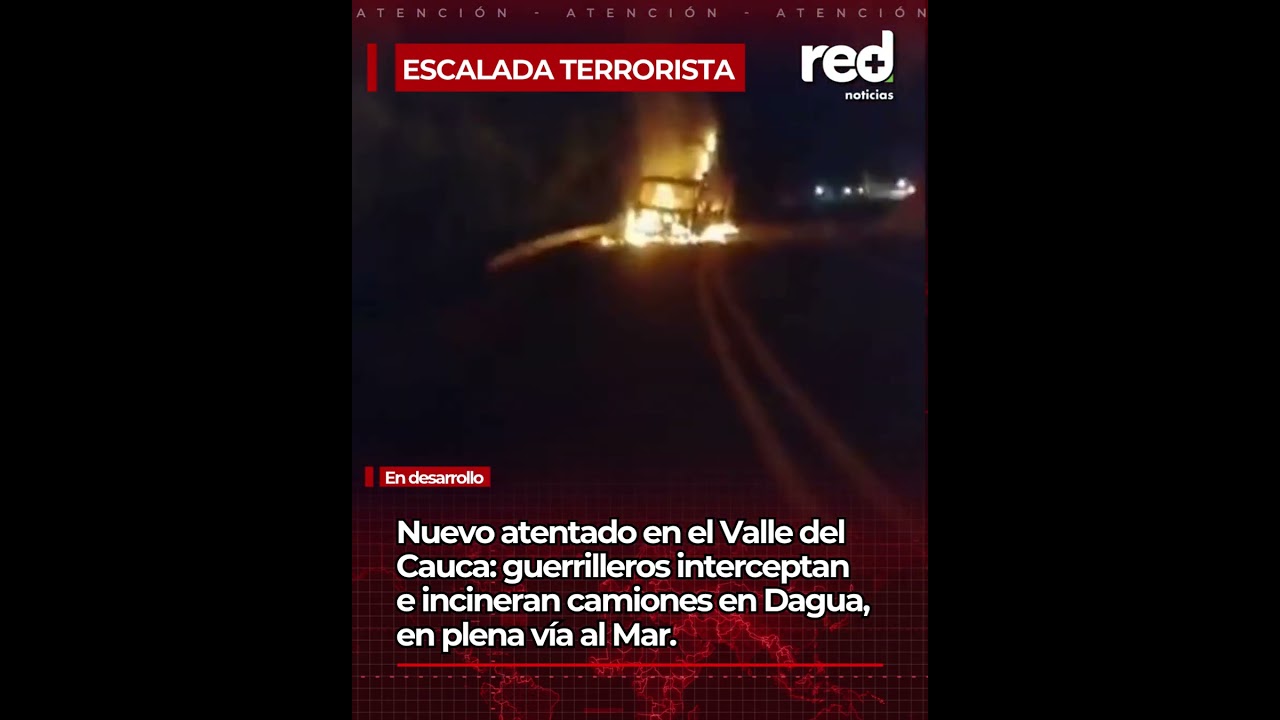 En VIDEO quedó registrado un nuevo atentado en el Valle del Cauca