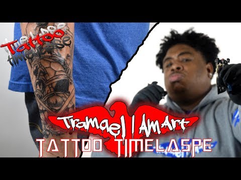 TEENAGE MUTANT NINJA TURTLES (Part 1) Outline Shading - Tattoo Timelapse