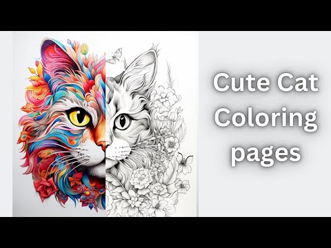 Cute Cat Coloring Pages