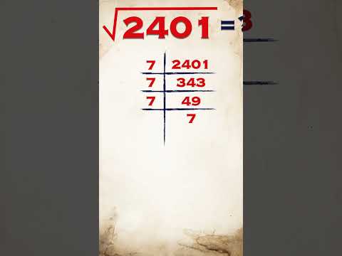 Square Root of 2401 / 2401 ka vargmul / #shorts #vargmul #squareroot #shortvideo #vargmul