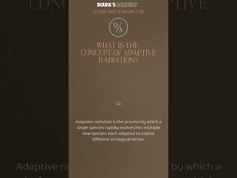 What is the Concept of Adaptive Radiation? @Diarasacademy