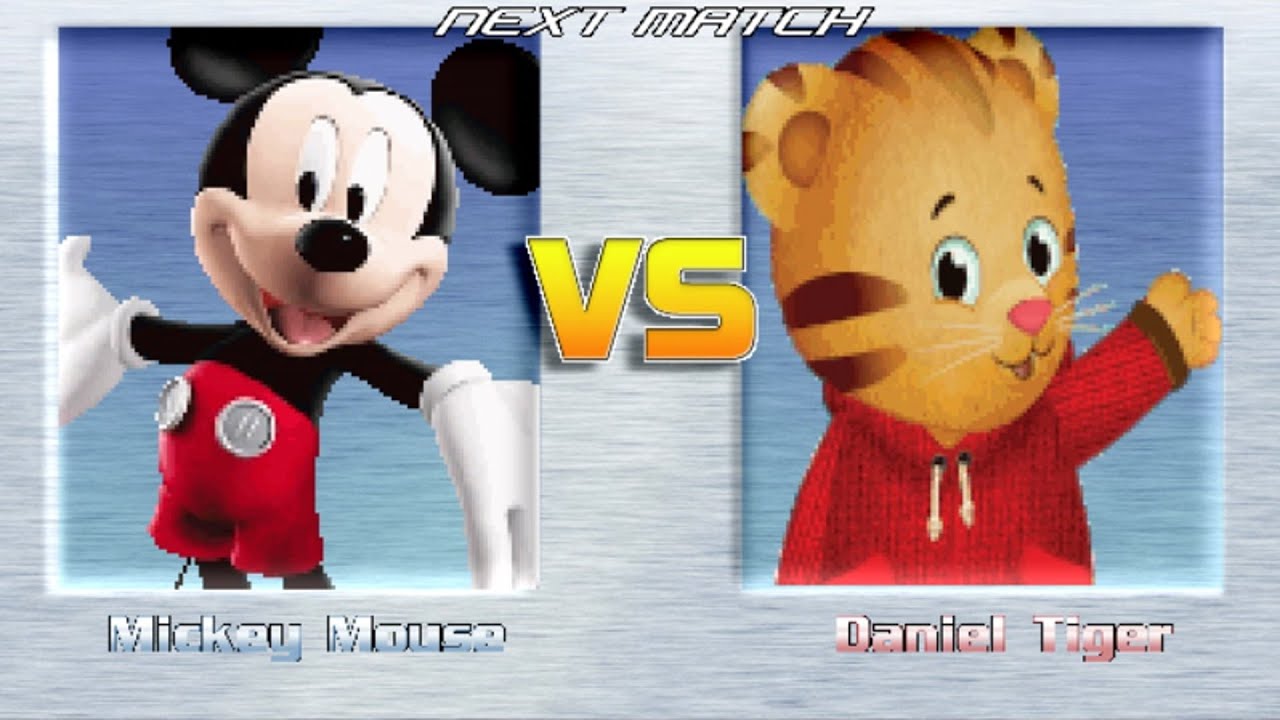 M.U.G.E.N BATTLES | Mickey Mouse vs Daniel Tiger | Disney vs Daniel tiger's neighborhood