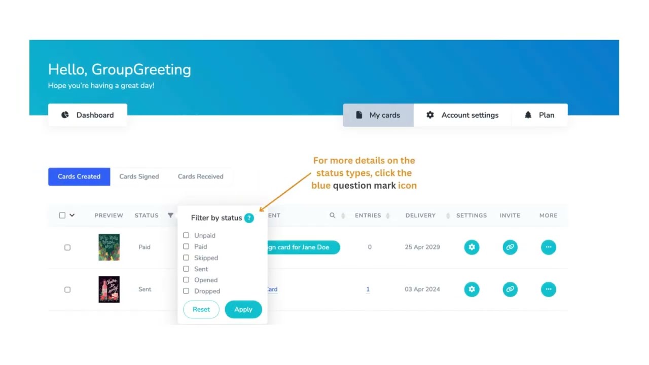 GroupGreeting Beginners Feature Tutorial