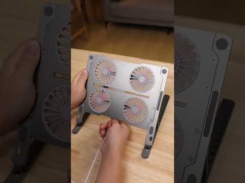 Experience Powerful Cooling with Four Times the Airflow on this Notebook Cooling Stand! #shortvideo