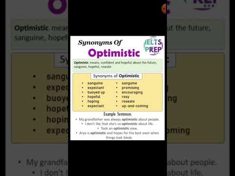 Synonyms of Optimistic ll IELTS vocabulary