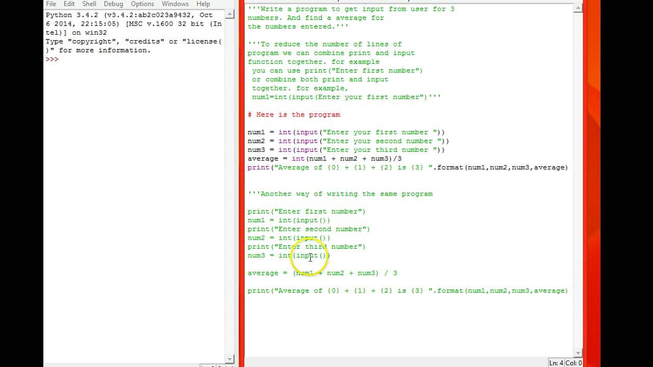 Python Simple Average program