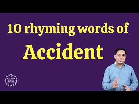 Accident rhyming words | 10 rhyming words of Accident | Spoken English by Vinod Sangwan