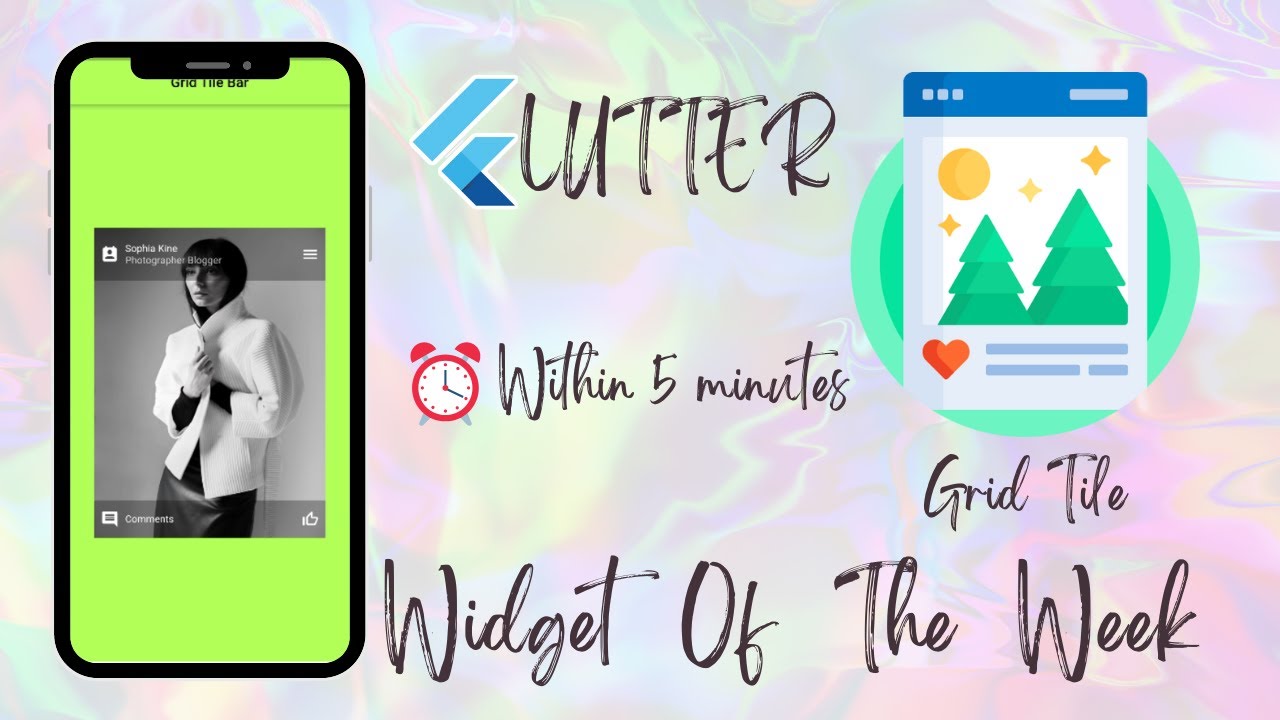 GridTile Widget in Flutter. Flutter Widget Of The Week.