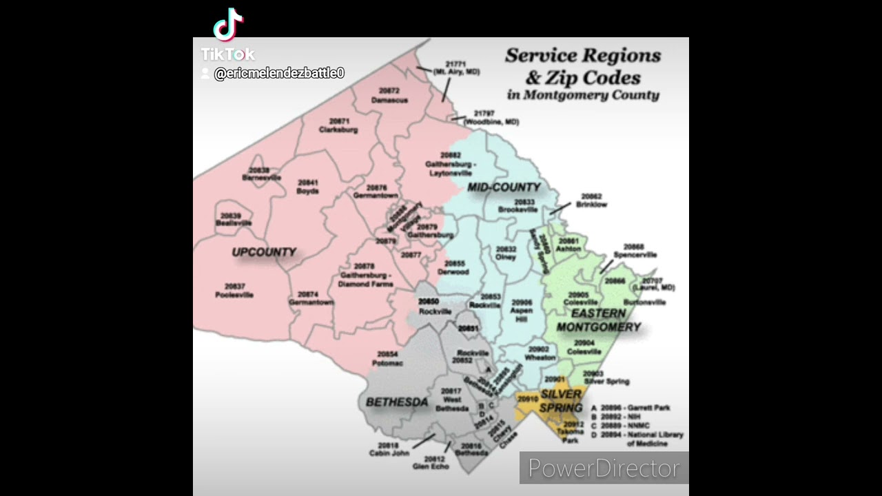 Montgomery county maryland zip codes