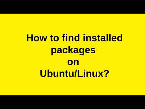 How to find installed packages on Ubuntu Linux machine?