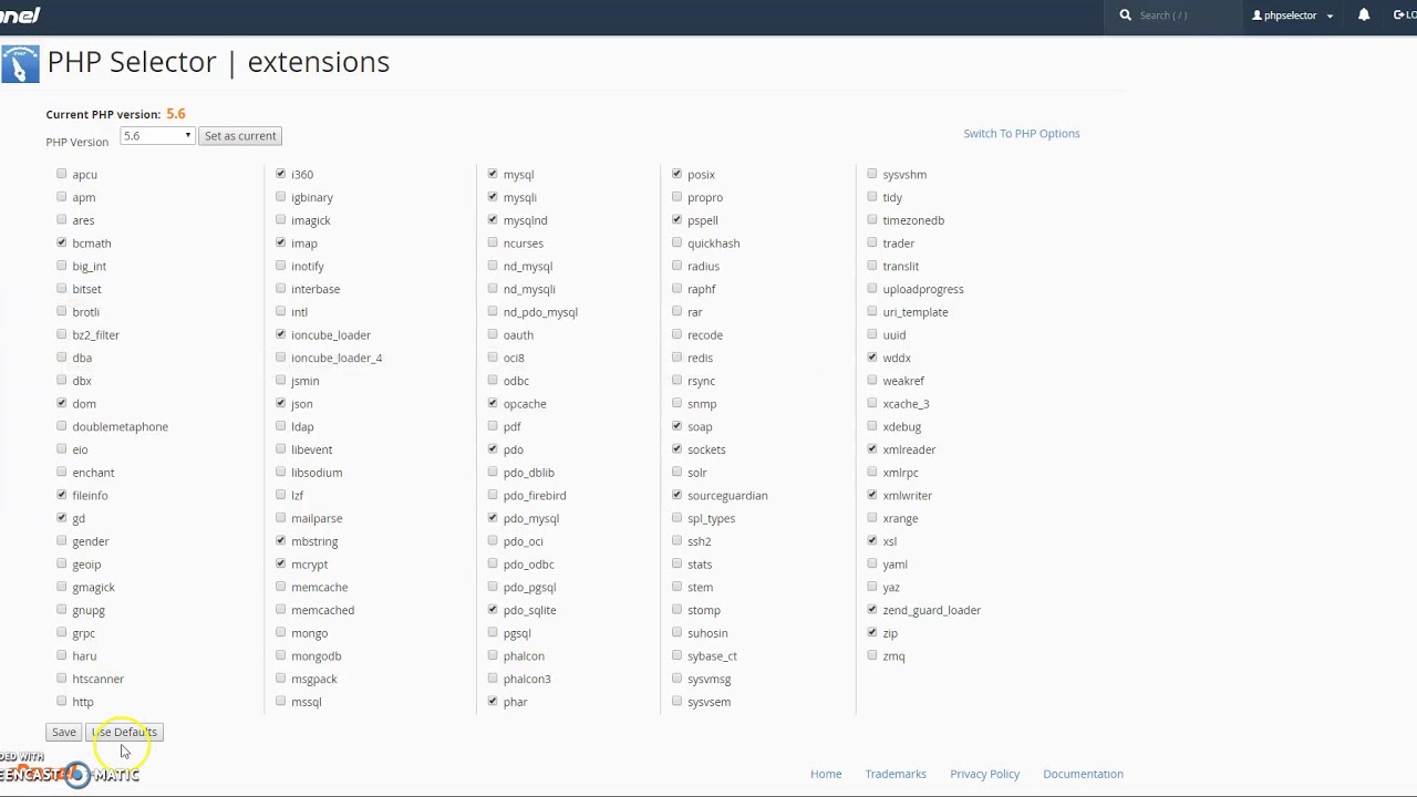 How TO: Cloudlinux PHP Selector