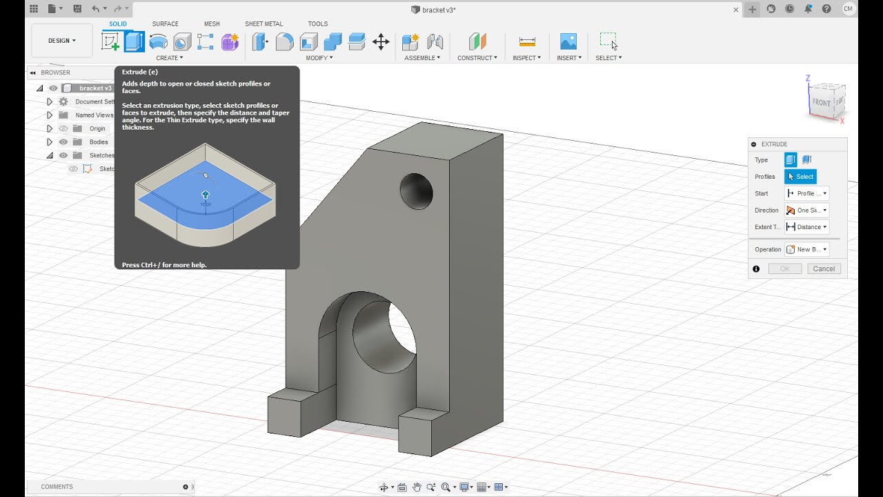 Extrude vs Press Pull - Fusion 360