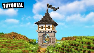 Minecraft Tutorial | How to Build a large Log House / Log Cabin [Part 2] - Minecraft Builders