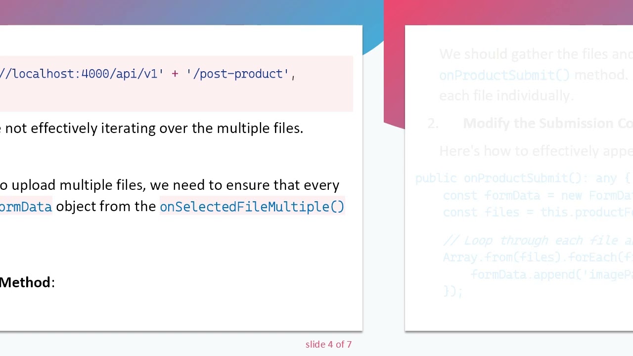 File Upload Issues in Angular: How to Handle Multiple Files with Ease