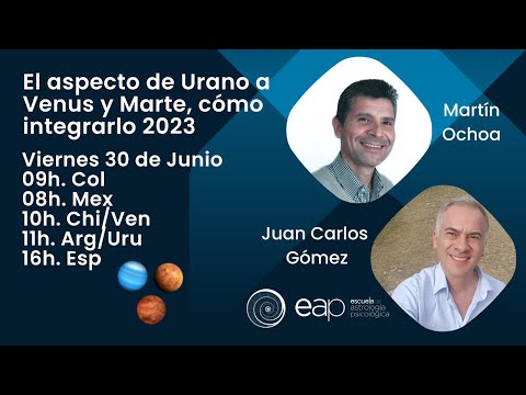Martín Ochoa: El aspecto de Urano a Venus y Marte, cómo integrarlo 2023 ...