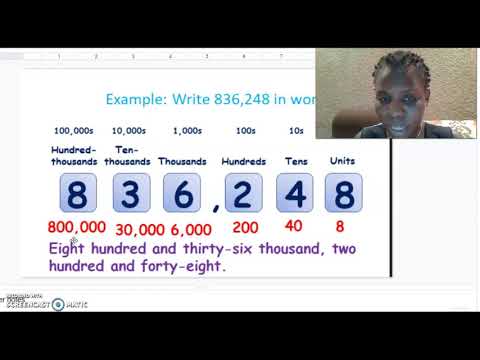 Reading and Writing numbers in figures and word upto 6 digit