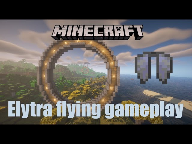 Elytra course through Vanilla terrain Minecraft Map