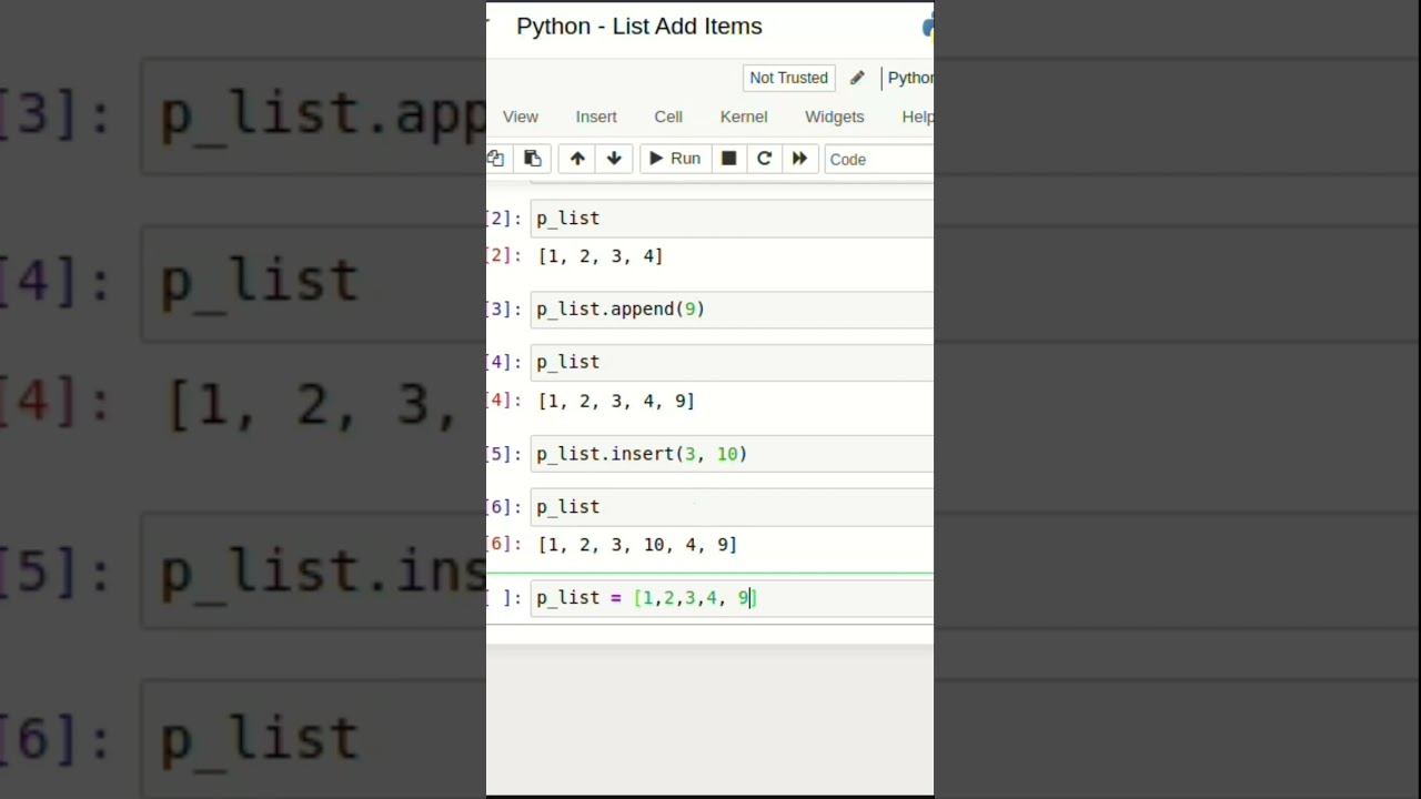 Python  List Add Items #python #list  #programming #codeing