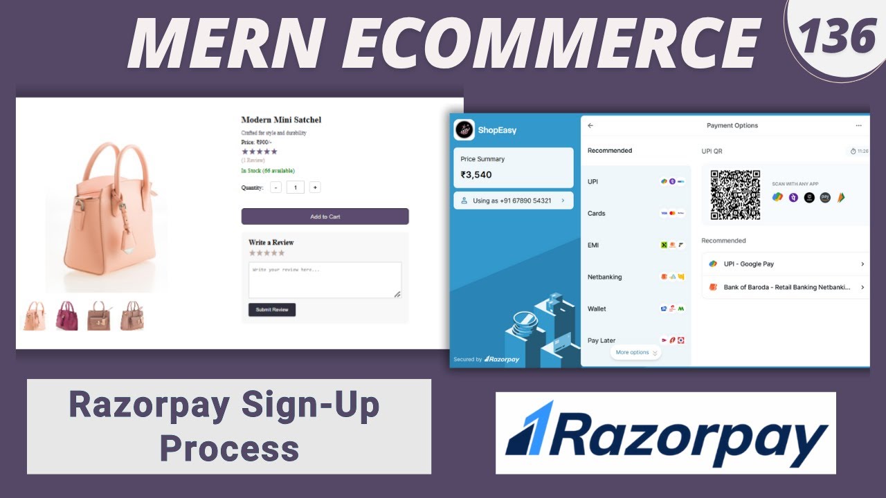 MERN Stack E-Commerce Project #136 : Razorpay Signup Process & Enable Test Mode