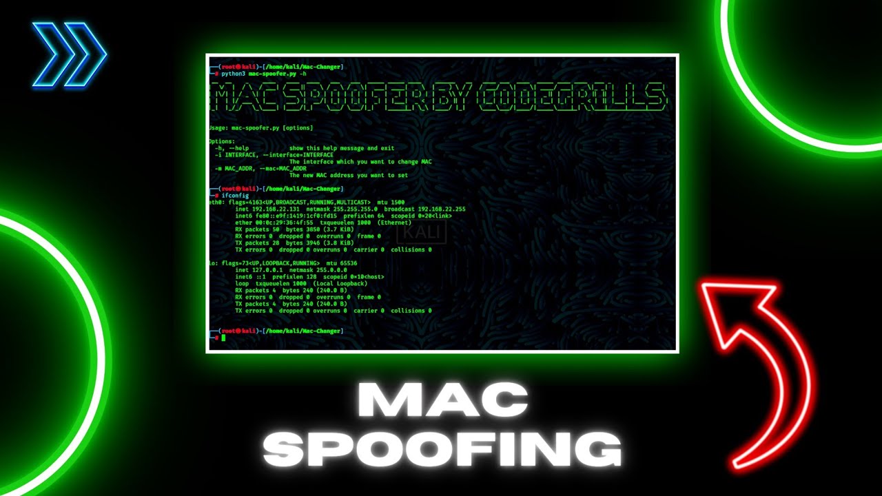 Change your Linux MAC Address | MAC Changer | MAC Address Changer | MAC Spoofer | MAC Spoofing