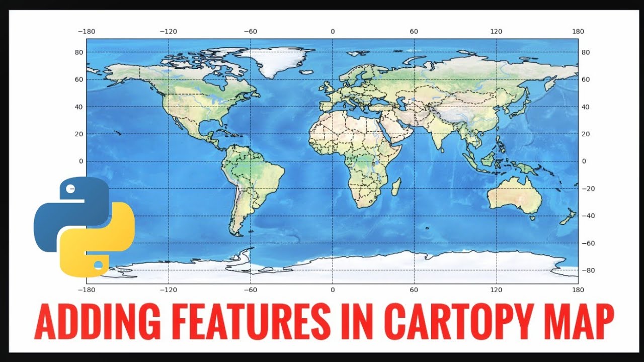 Adding features in cartopy map | python | #pyGuru