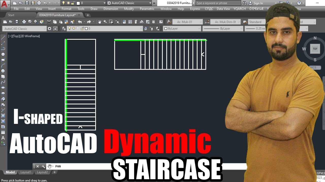 AutoCAD Dynamic Staircase Tutorial 2
